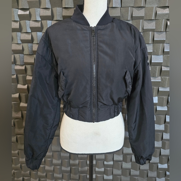 ALO Yoga | Jackets & Coats | Alo Cropped Break Line Bomber Jacket ...